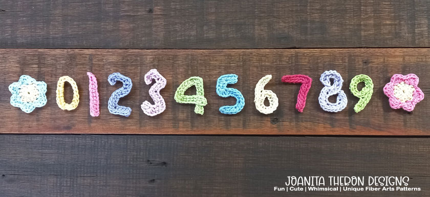 CROCHET NUMBER APPLIQUES 0-9 - Joanita Theron Designs